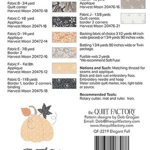 Elegant Fall Table Square G QF 2219 by the Quilt Factory by the Pattern ...