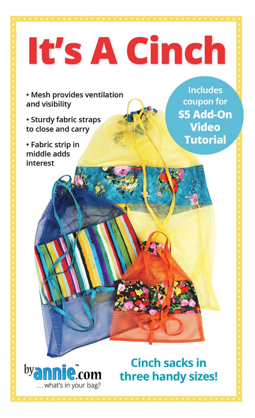 It's A Cinch Bag Pattern PBA286 Byannie.com - Etsy