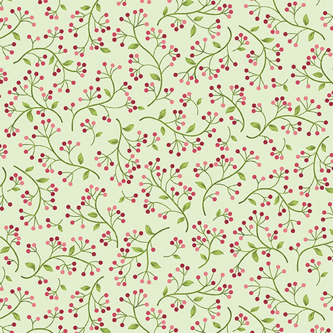 Wander Lane Wild Berry Cherry 13605-40 by Nancy Halvorsen From Benartex ...