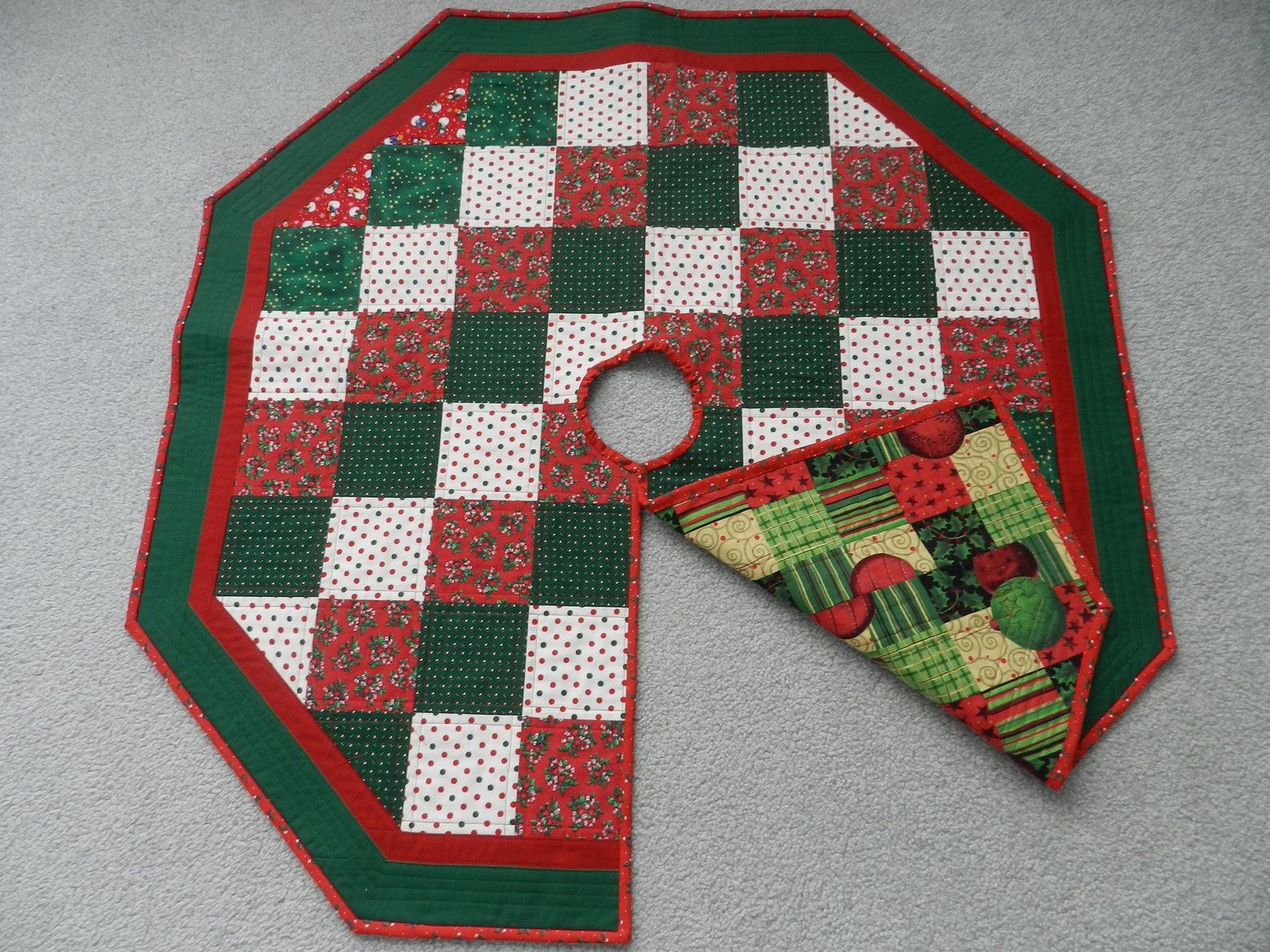 Christmas Tree Skirt Quilted Christmas Tree Skirt Xmas Tree - Etsy