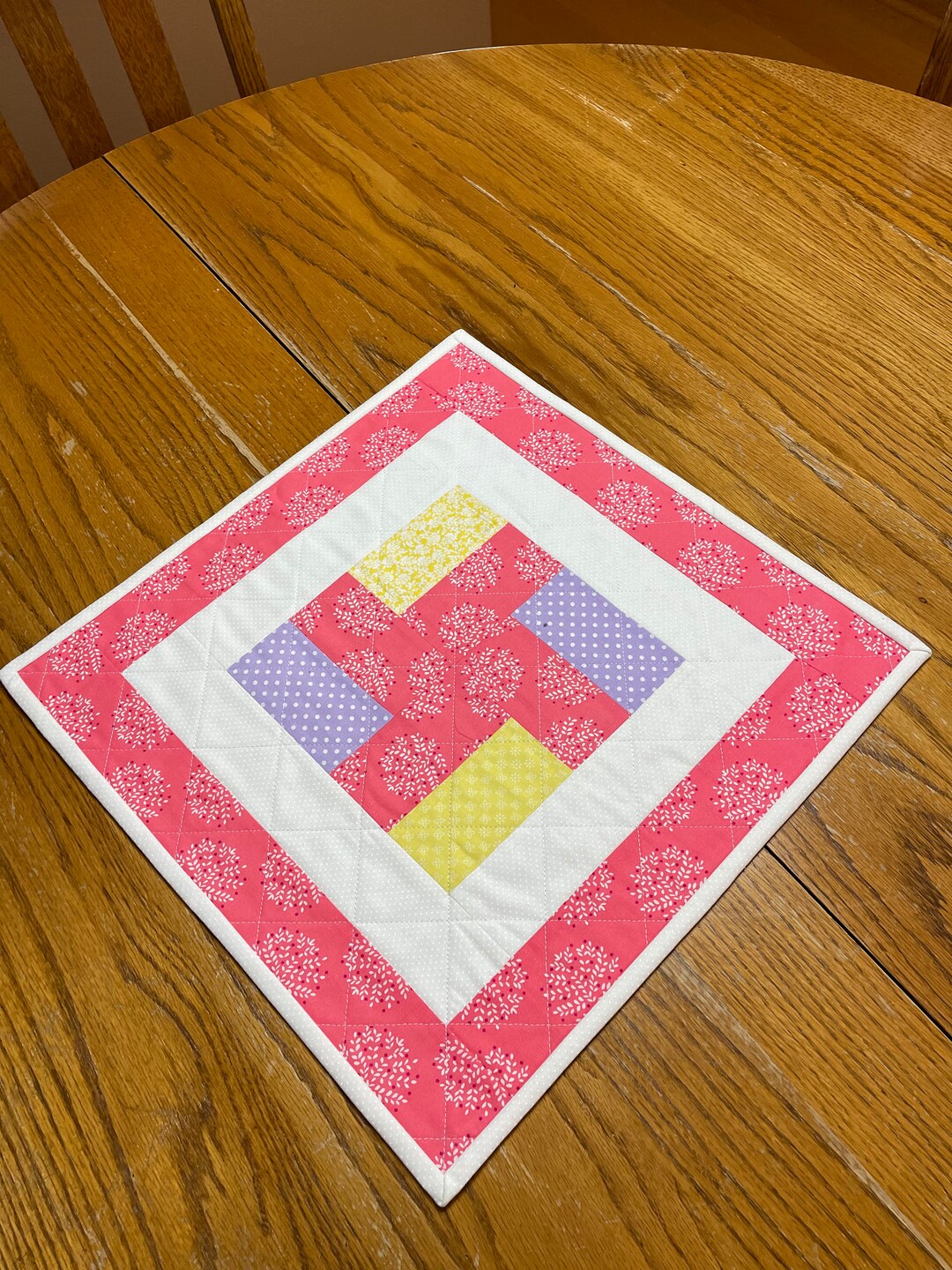 Spring Table Topper, Pastel Table Topper, Pink Table Topper, Nursery Wall Hanging, Easter Table ...