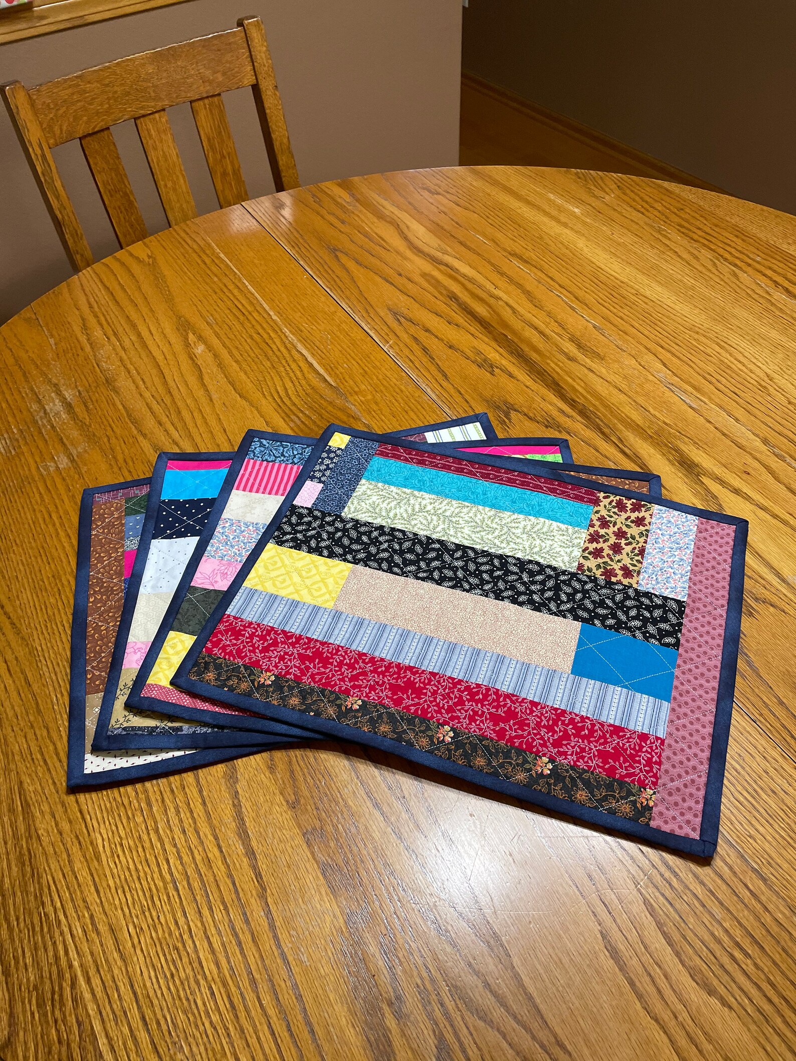 Sets de table en patchwork napperons de cuisine napperons de - Etsy France