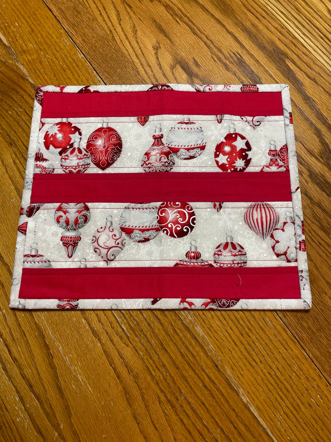 Christmas Snack Mat, Christmas Mug Rug, Christmas Mini Quilt, Xmas ...