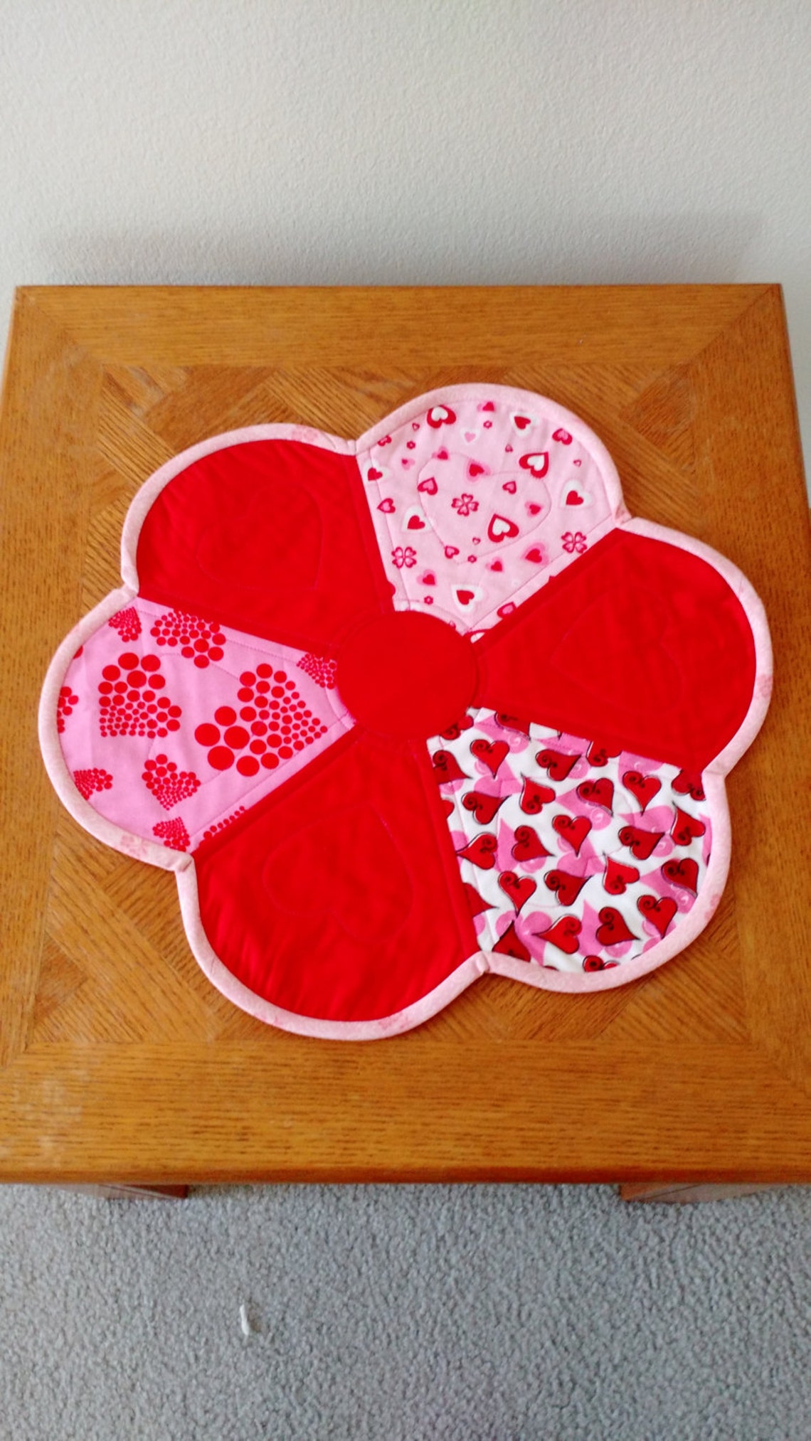 Valentine Day Table Topper Valentine Candle Mat Valentine | Etsy