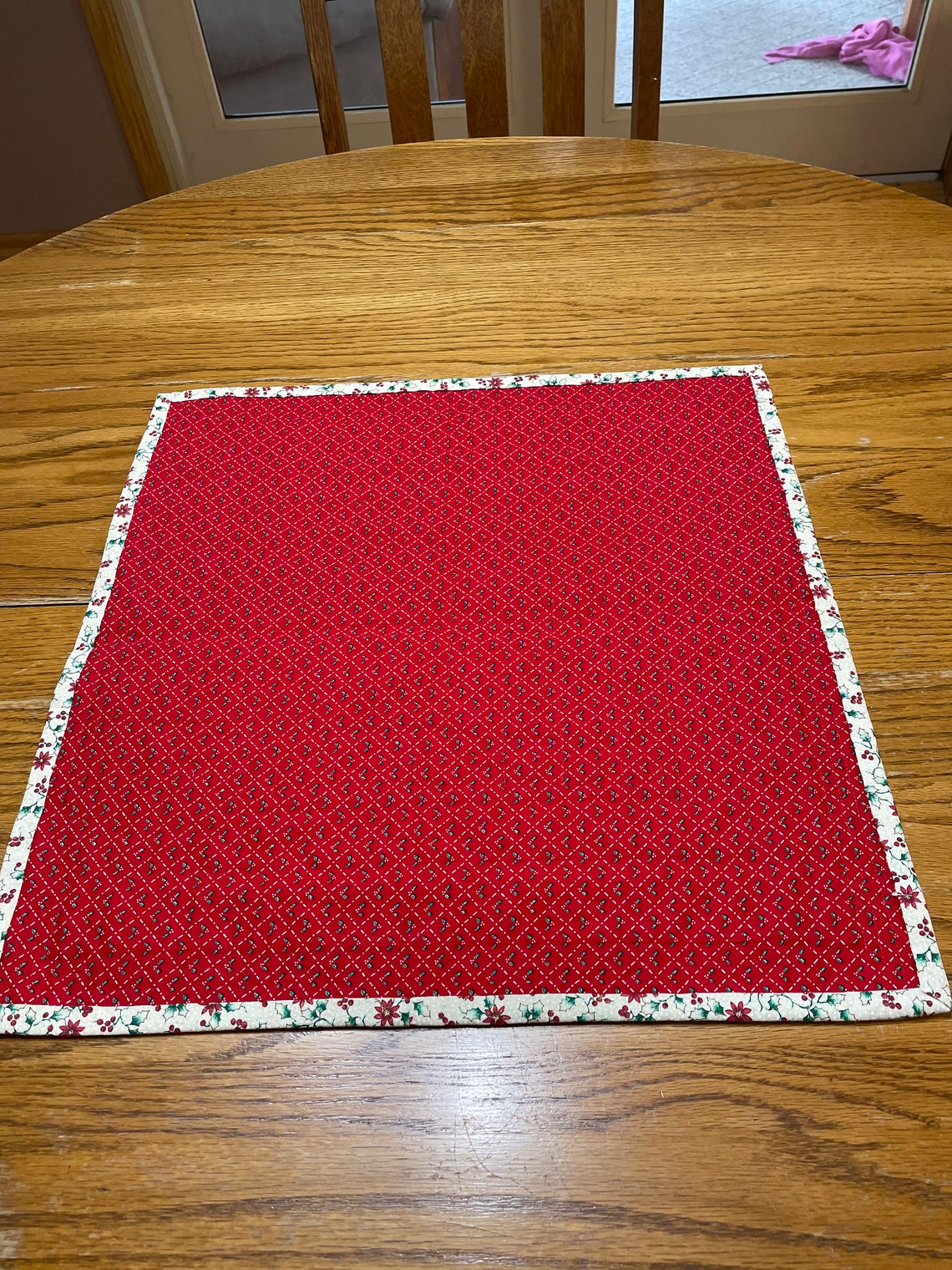Christmas Poinsettia Table Topper Christmas Wall Hanging - Etsy