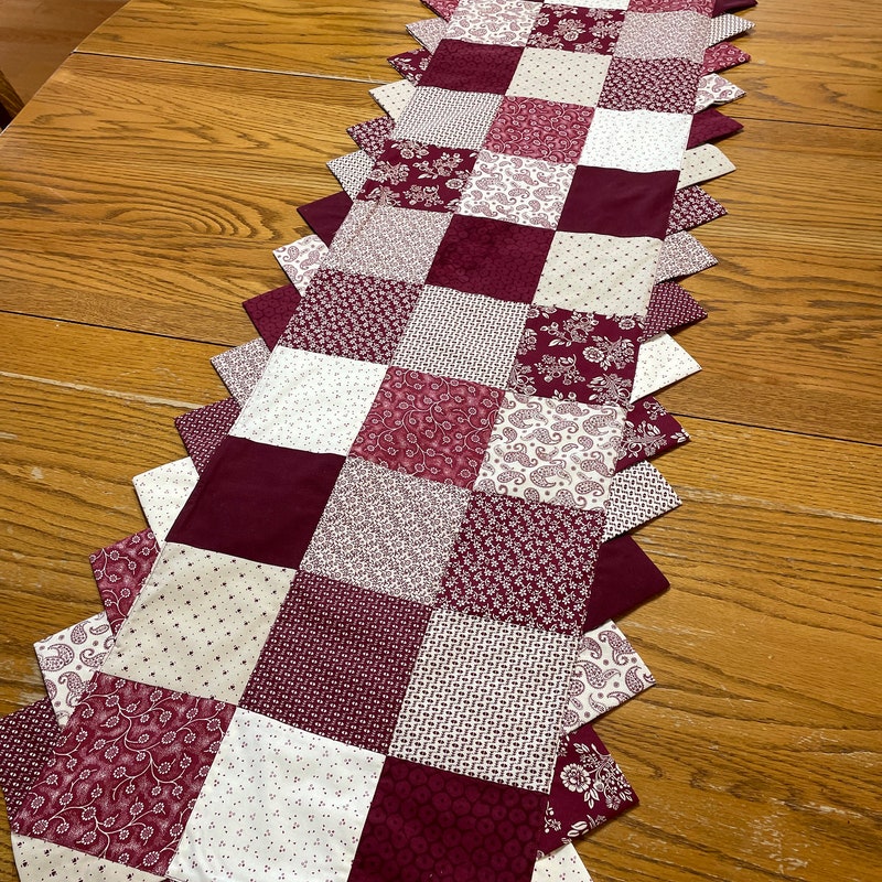 Burgundy Table Runner - Etsy