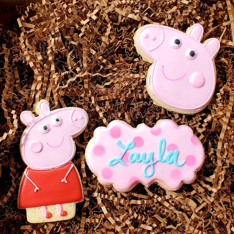 Peppa Pig Cookies - Etsy