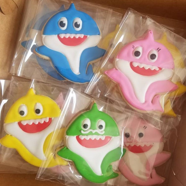 Shark Sugar Cookies - Etsy