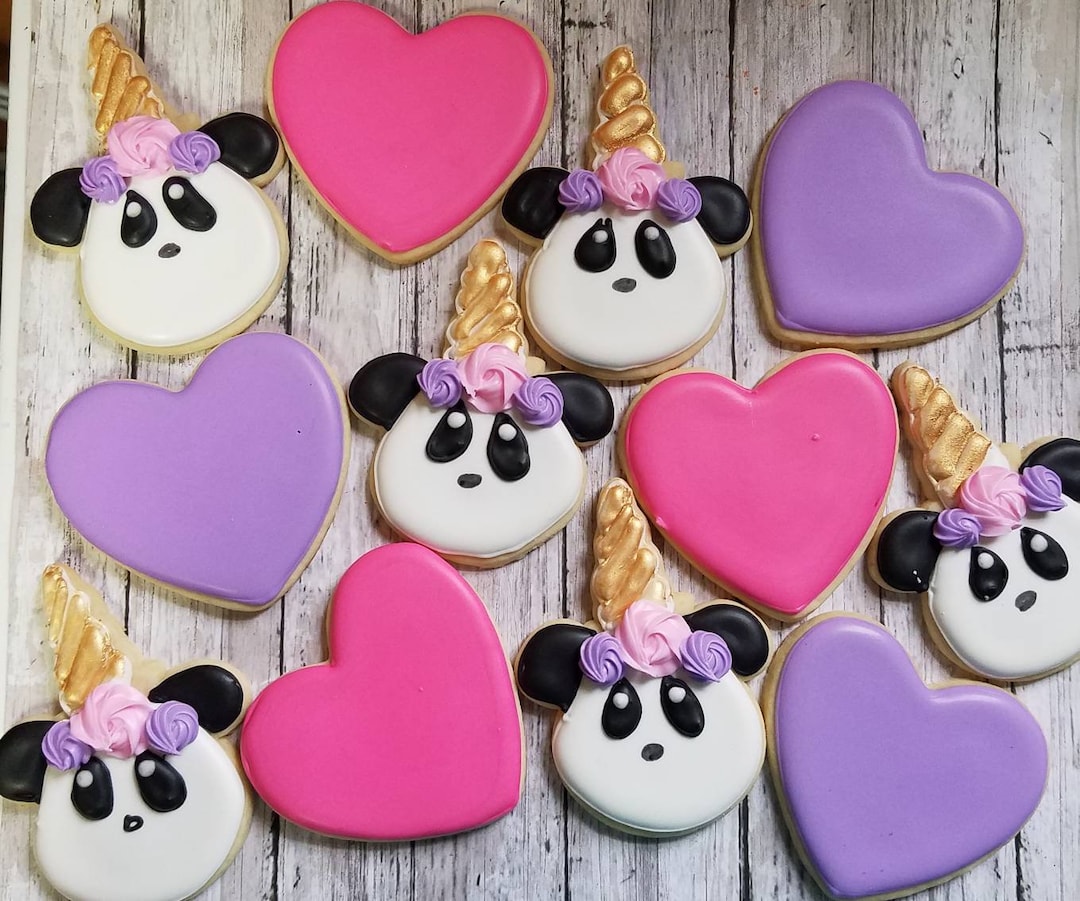 Panda Unicorn Sugar Cookies - Etsy