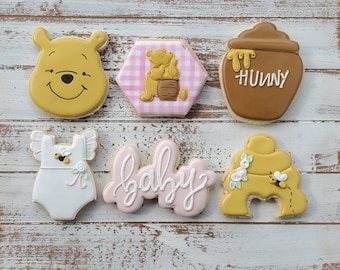 A Little Hunny is on the Way Classic Storybook Bear Pig Sugar Cookies 1 ...