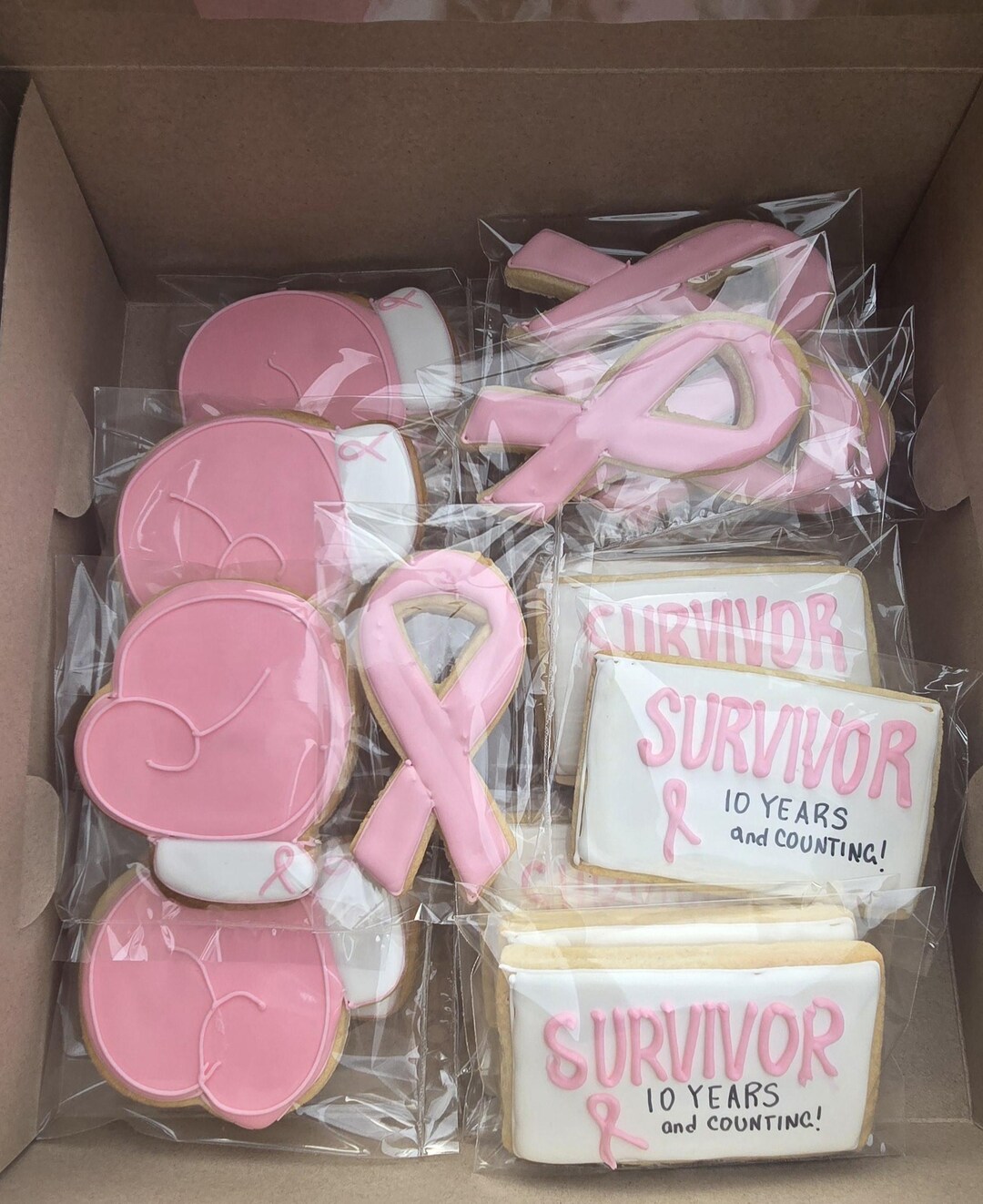 Breast Cancer Sugar Cookies(read TURNAROUND) - Etsy