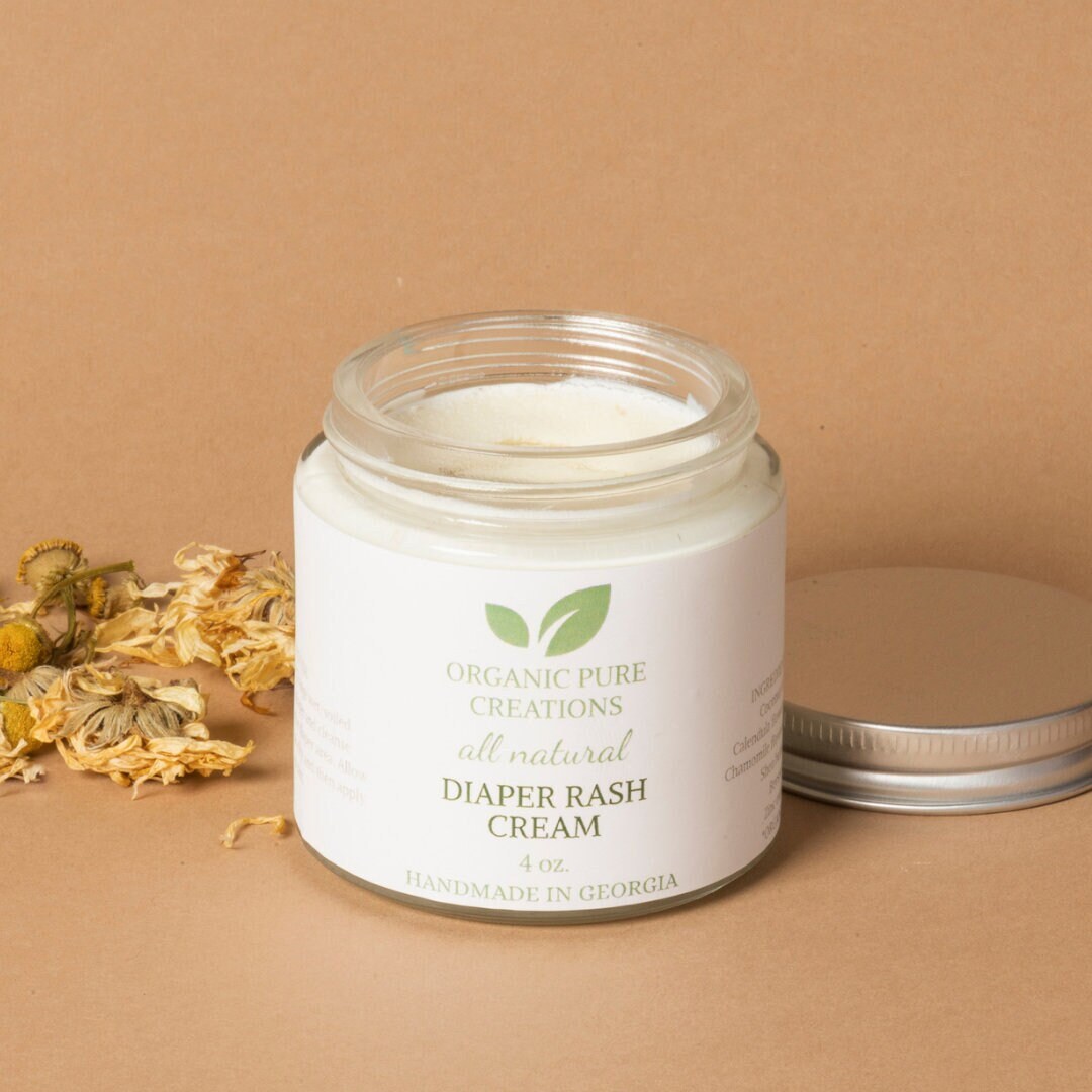 Organic Diaper Rash Cream, Gentle Natural Soothing Baby Ointment, Booty ...