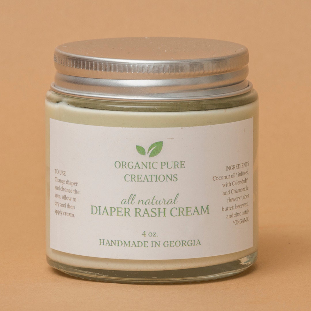 Organic Diaper Rash Cream, Gentle Natural Soothing Baby Ointment, Booty ...