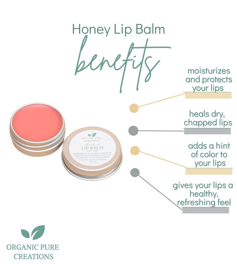 Rose Pink Red Lip Balm, Natural, Moisturizing Healing Hydrating ...