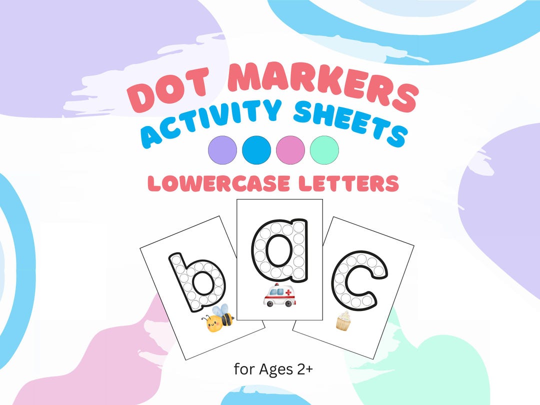 Dot Marker A-Z Lowercase Alphabet Worksheets, A-Z Activity Page for ...