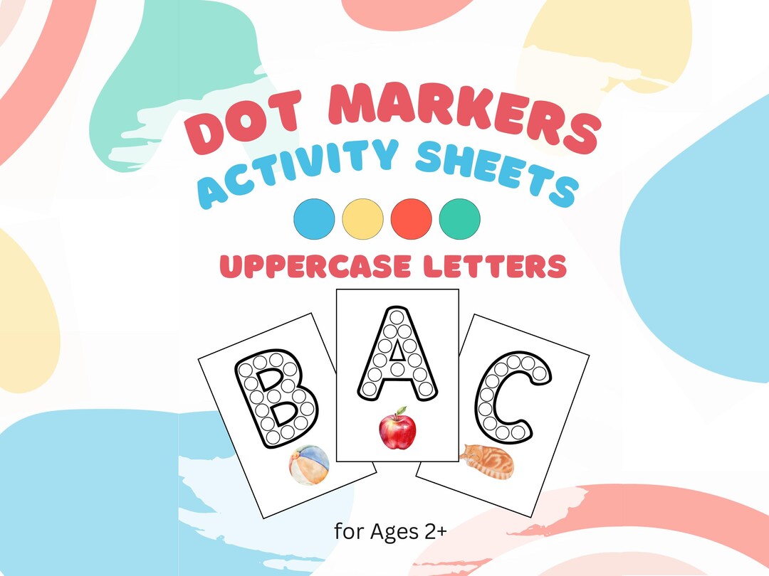 Dot Marker Alphabet Worksheets, A-Z Activity Page for Toddlers, 28 PDF ...
