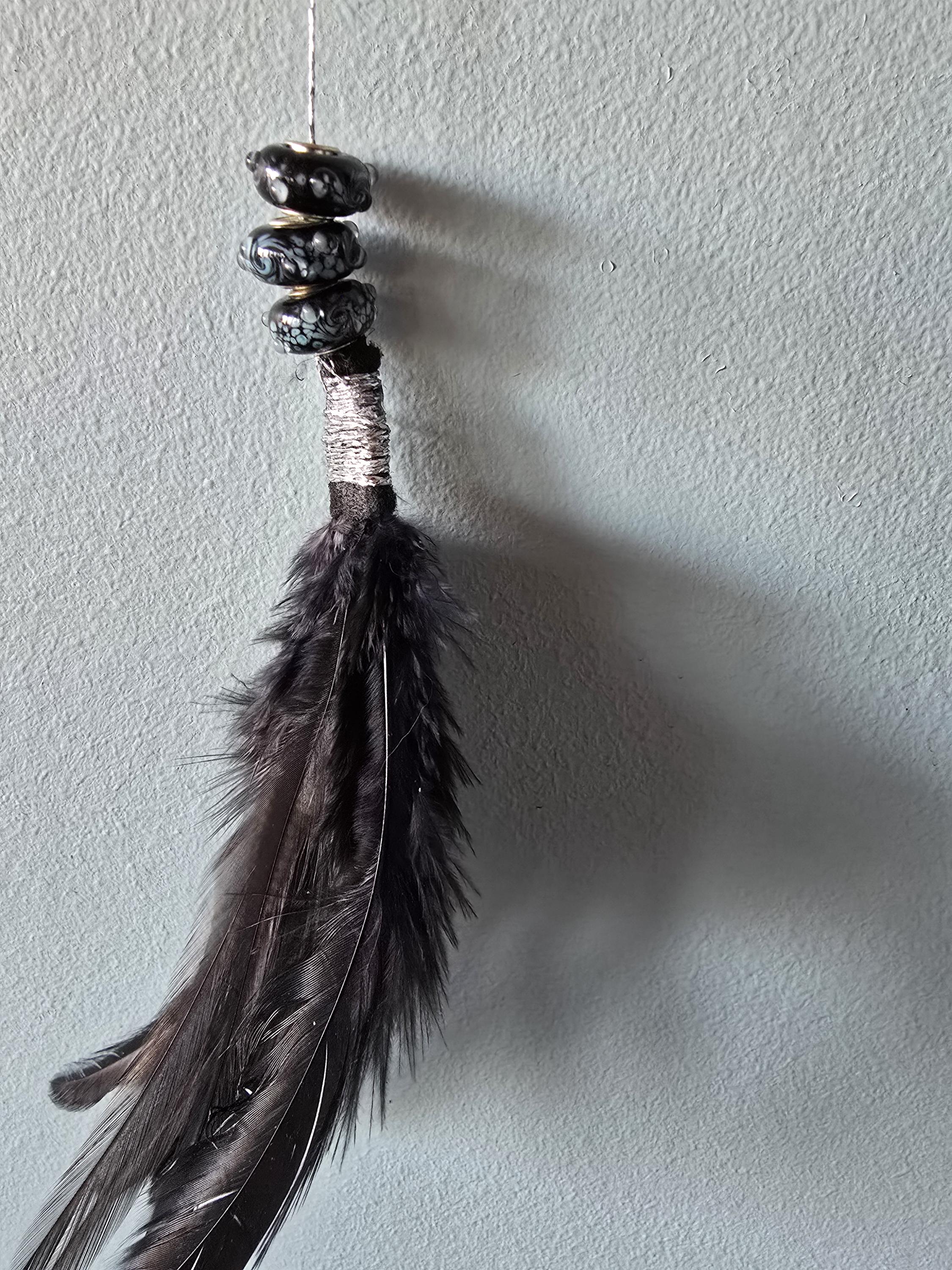 Black and Silver Evil Eye Dream Catcher, Hand Made From Native American ...