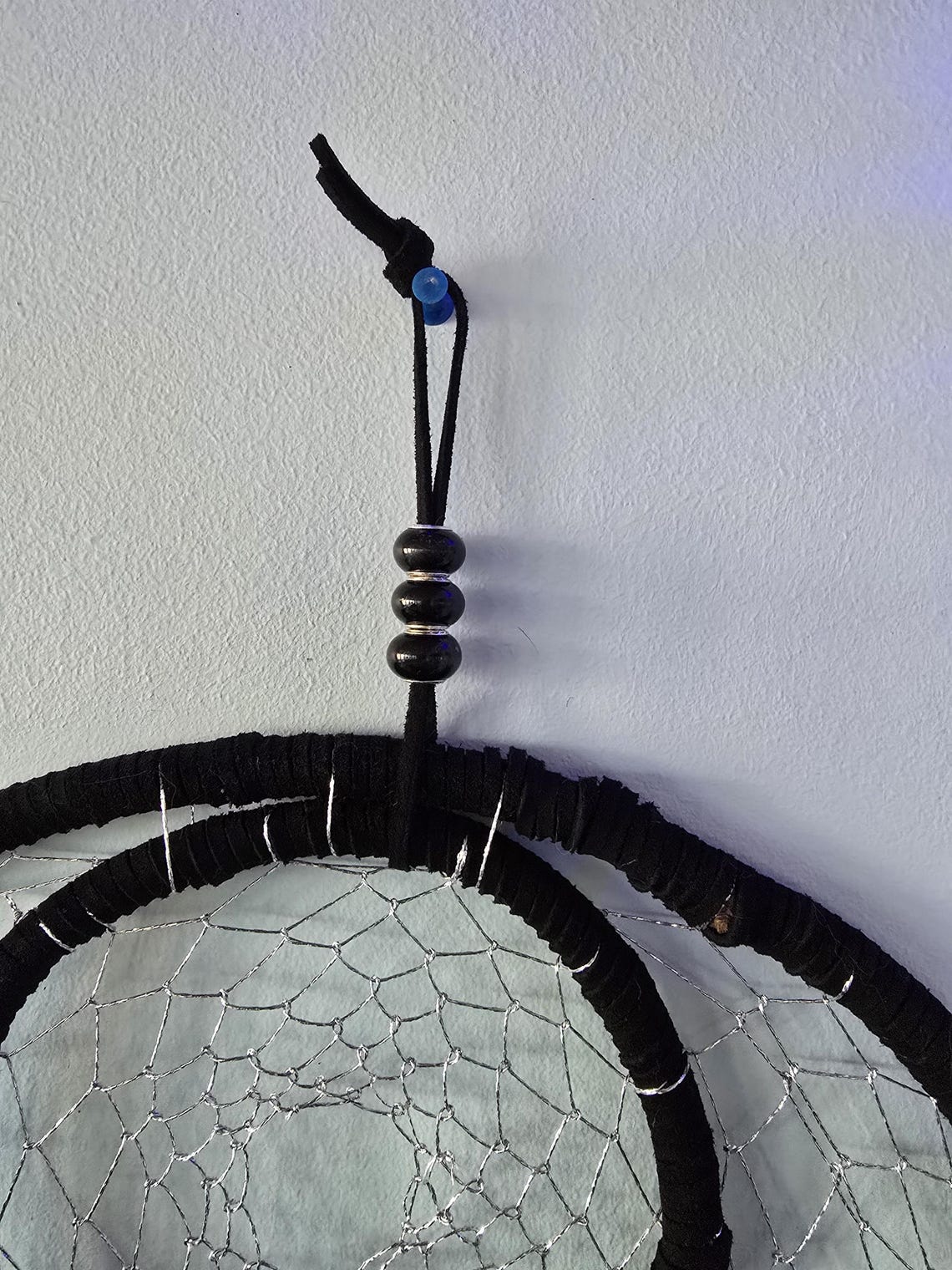 Black and Silver Evil Eye Dream Catcher, Hand Made From Native American ...