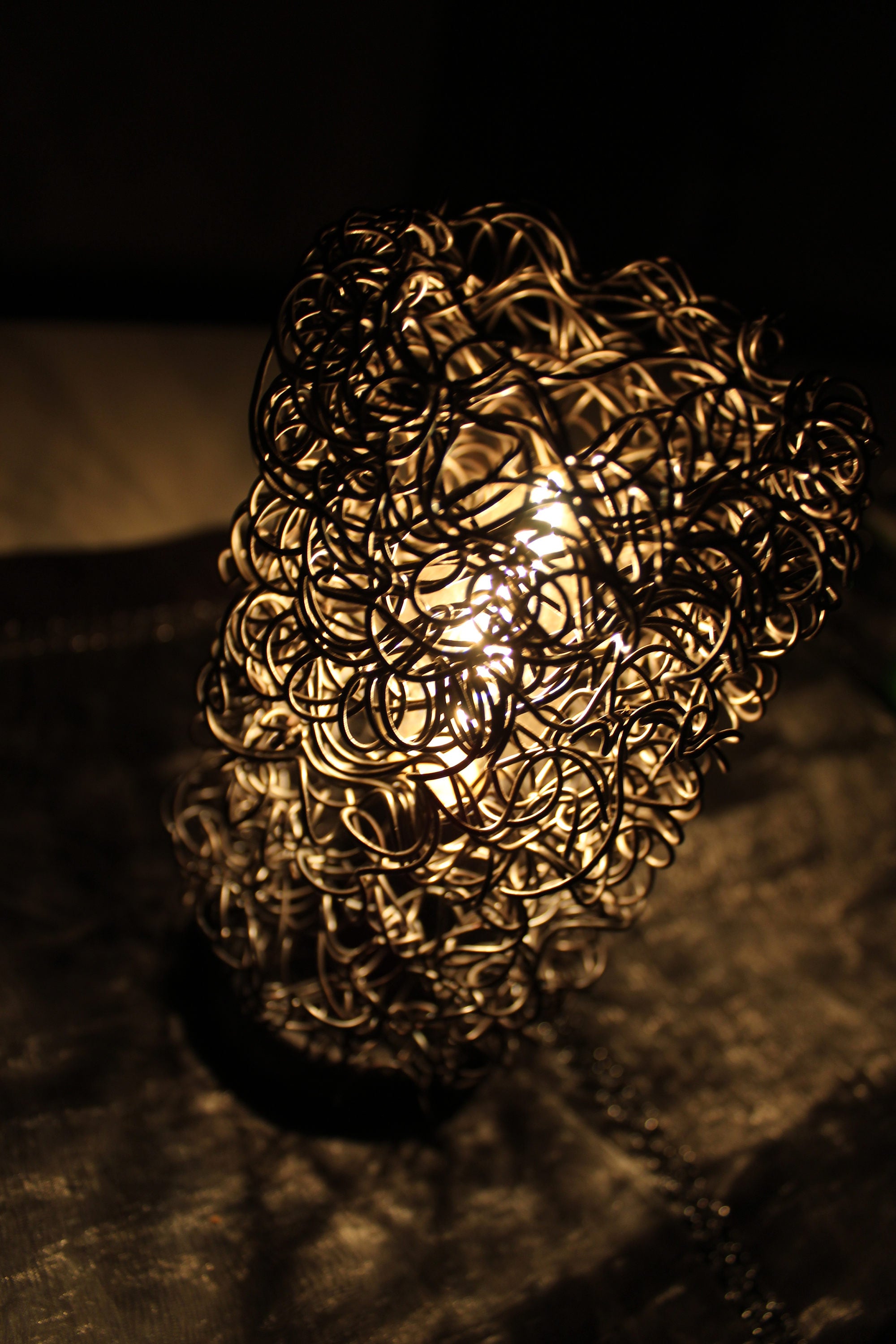 Industrial Design Table Lamp Steel Wire Home Decor - Etsy