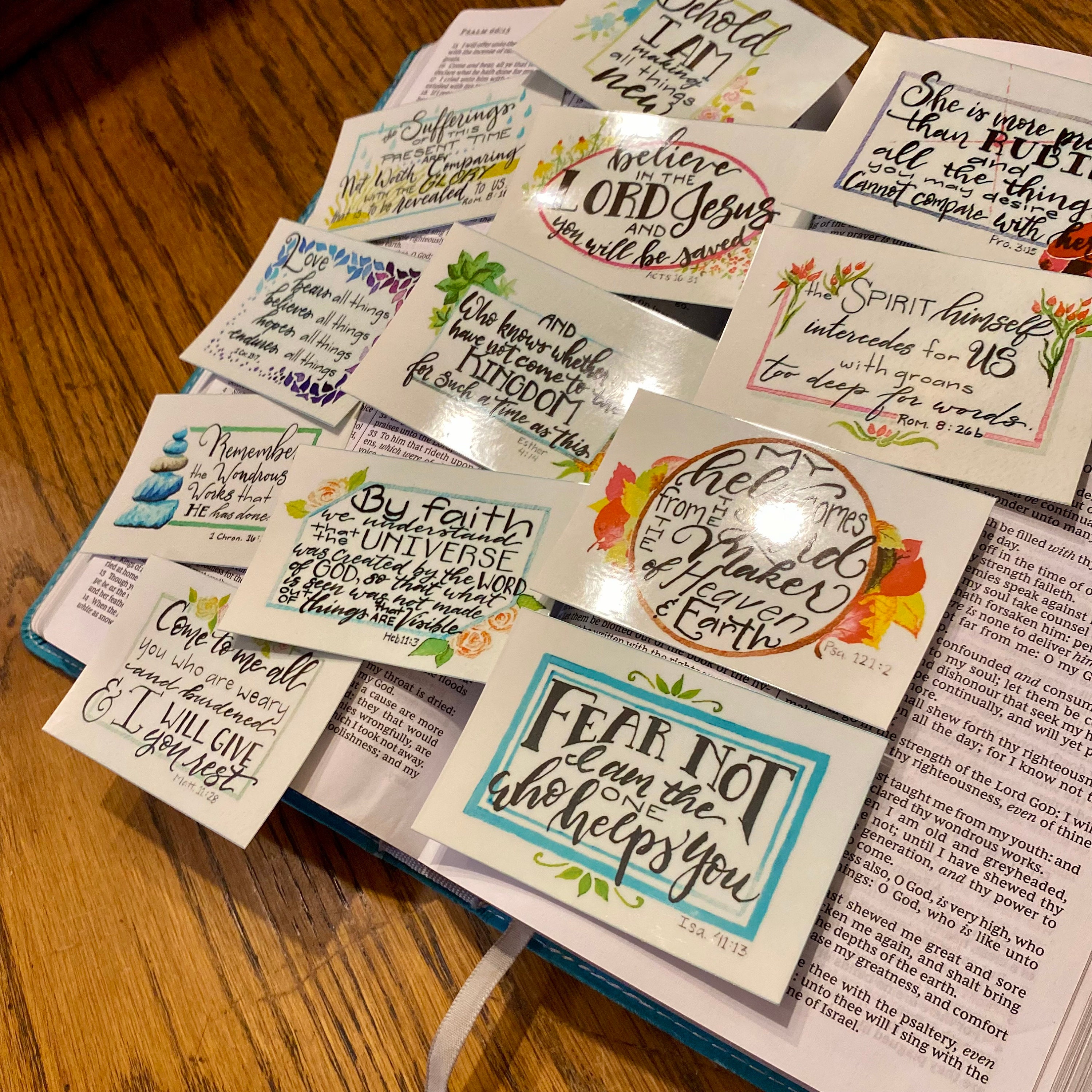 Bible Verse Stickers 2x3 Scripture Memory Verse - Etsy