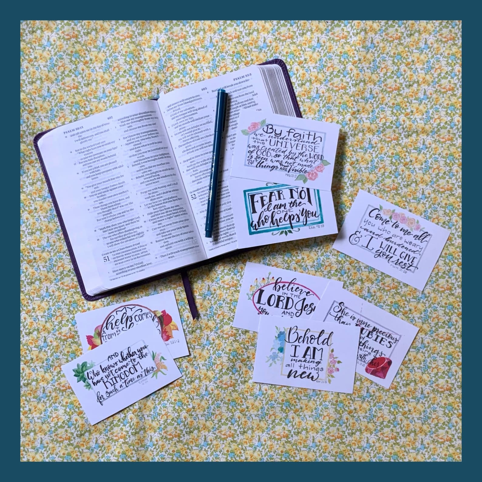 Scripture Memory Verse Cards | Printable Scripture Cards | Encouraging ...