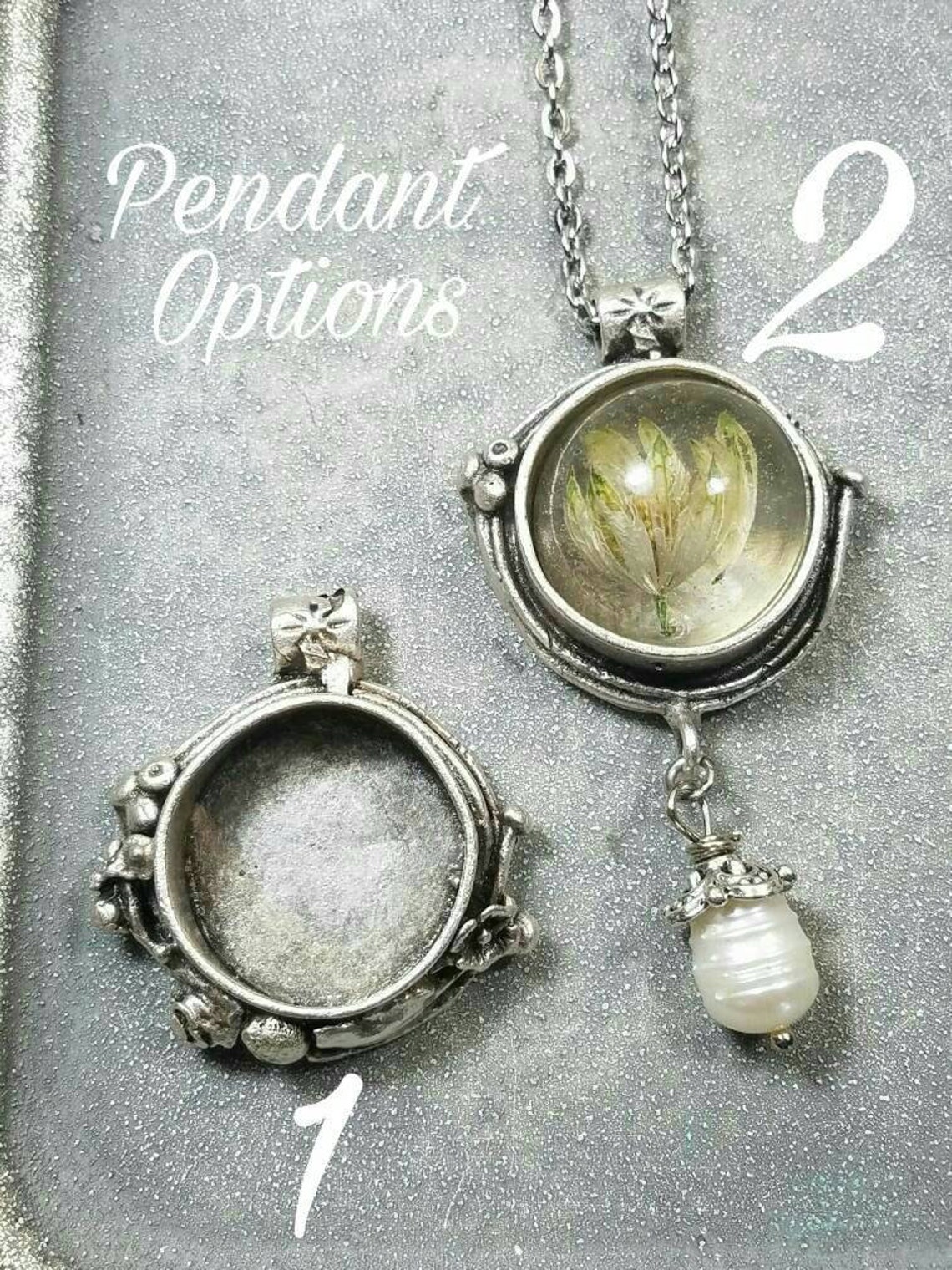 Custom Flower Necklace/Wedding Flower Pendant/Custom Floral | Etsy