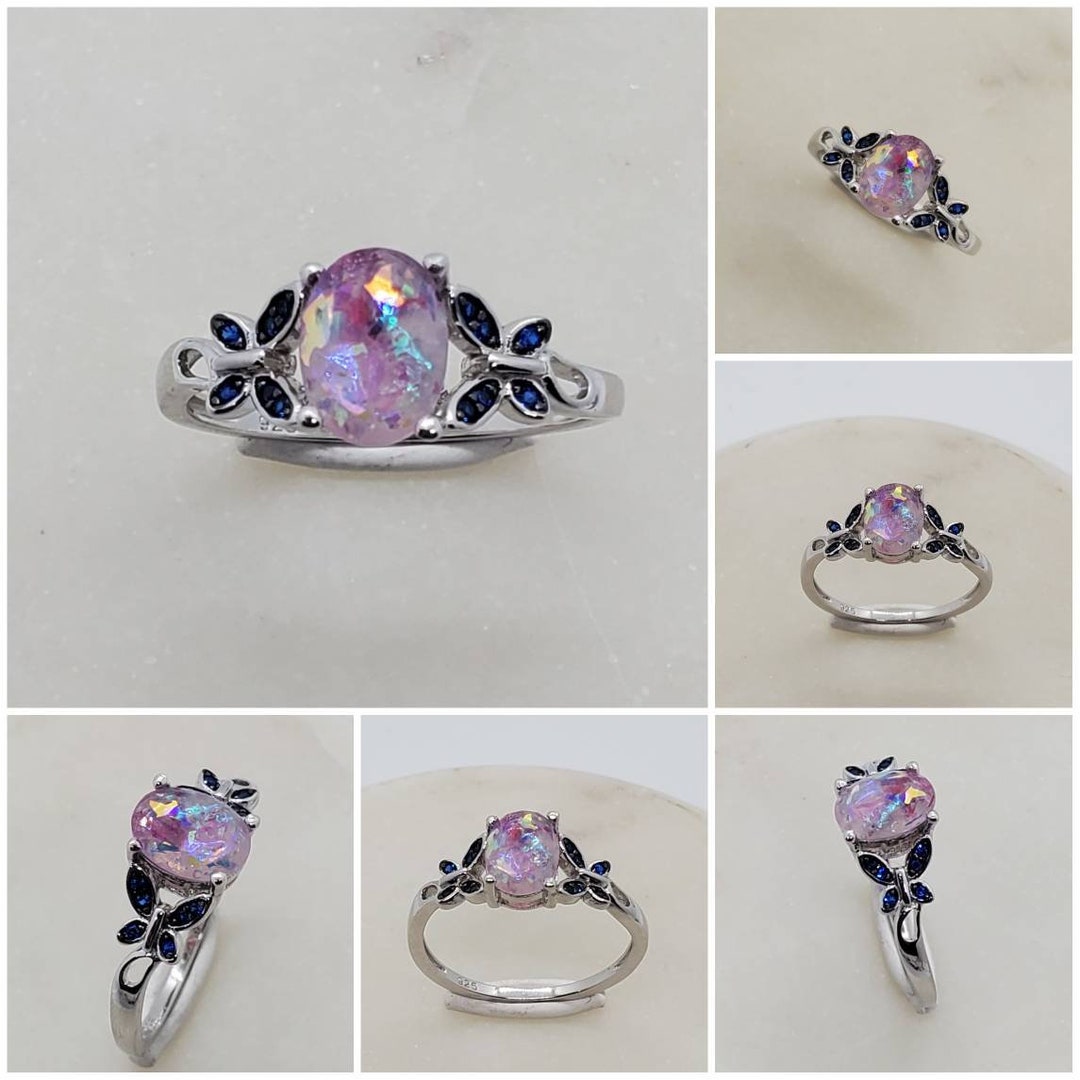 Memorial Ash Round White Gold Sterling Silver Cremation Ring /memorial ...