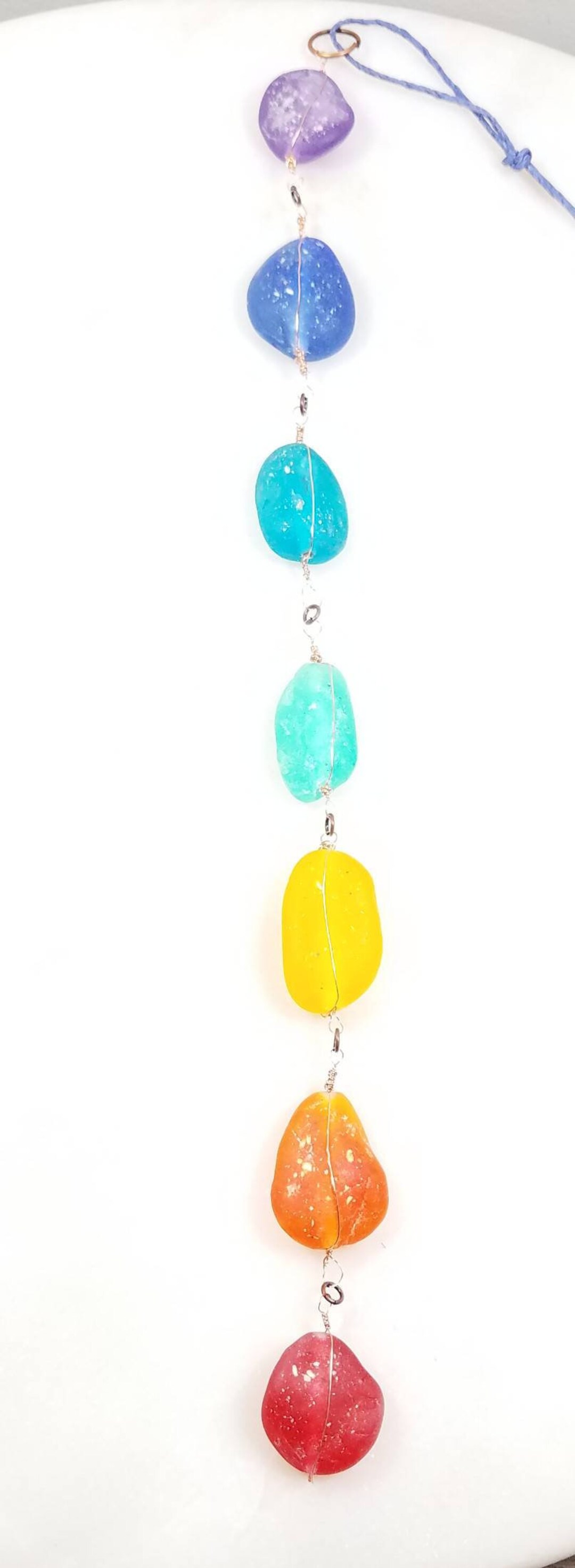 Memorial Ash 7 Stone Sun Catcher/cremation Stones/healing Stones/ash ...