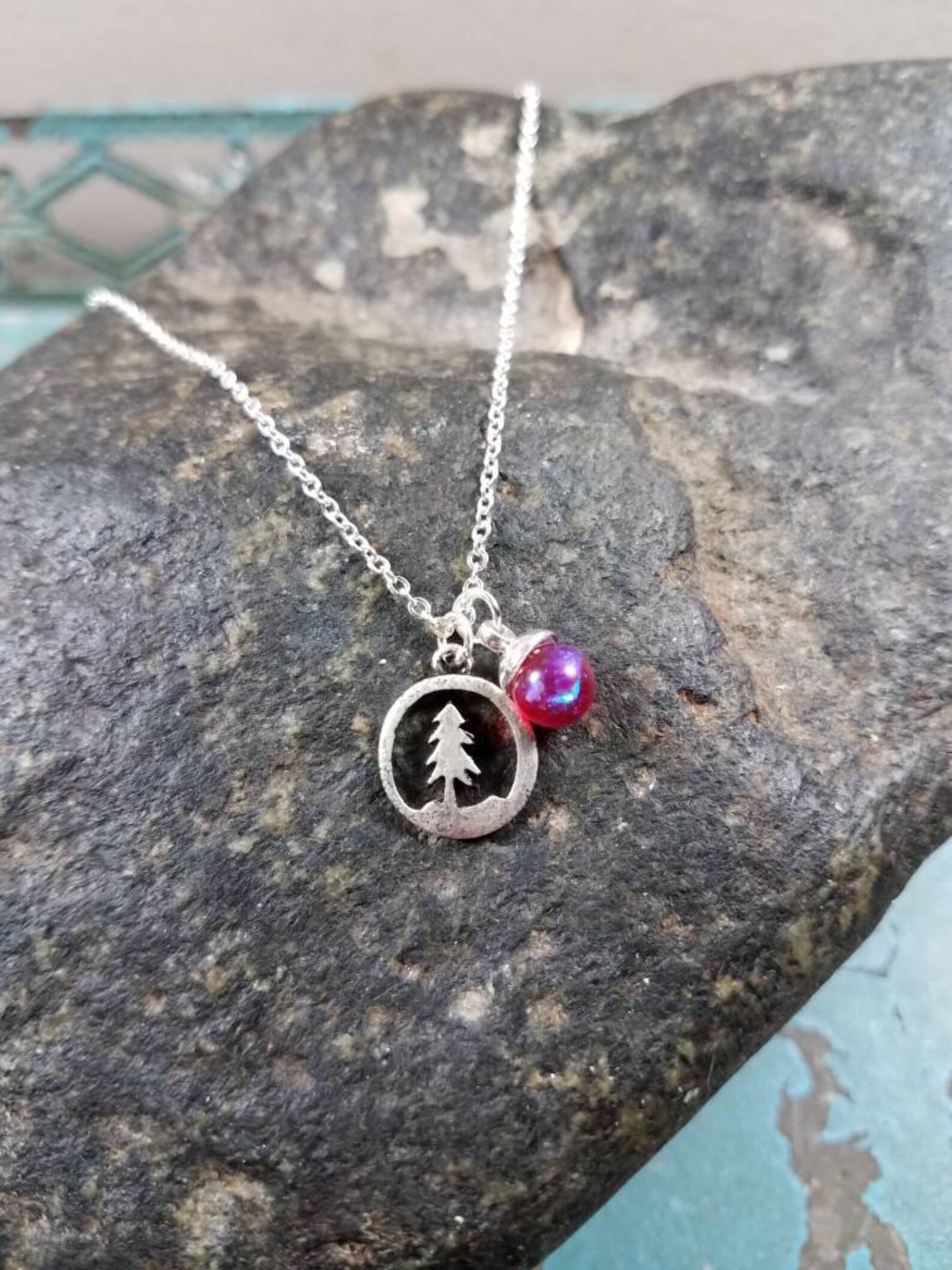 Memorial Ash Little Pine Pendant Necklace/cremation - Etsy
