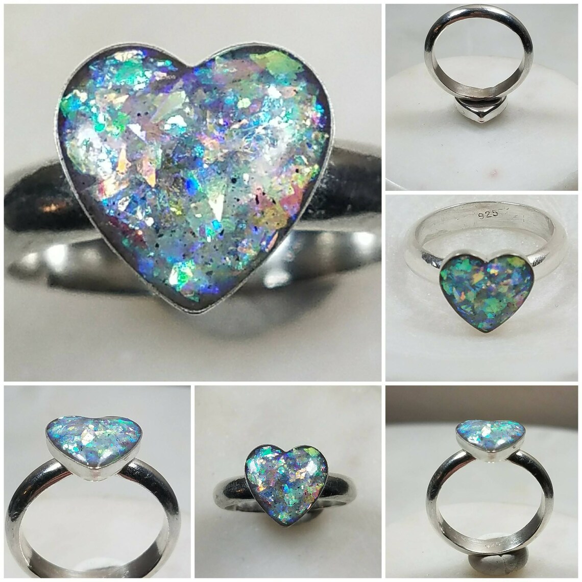 Memorial Ash Sterling Silver Heart Ring/memorial - Etsy