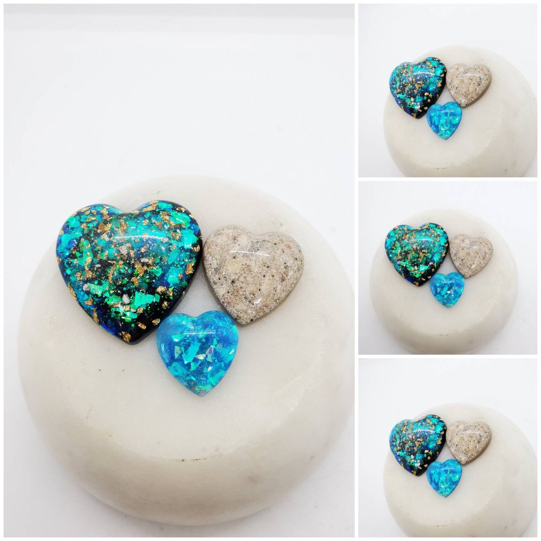 Memorial Ash Heart Pocket Stones/memorial Ash Heart Stone/ash Stones ...