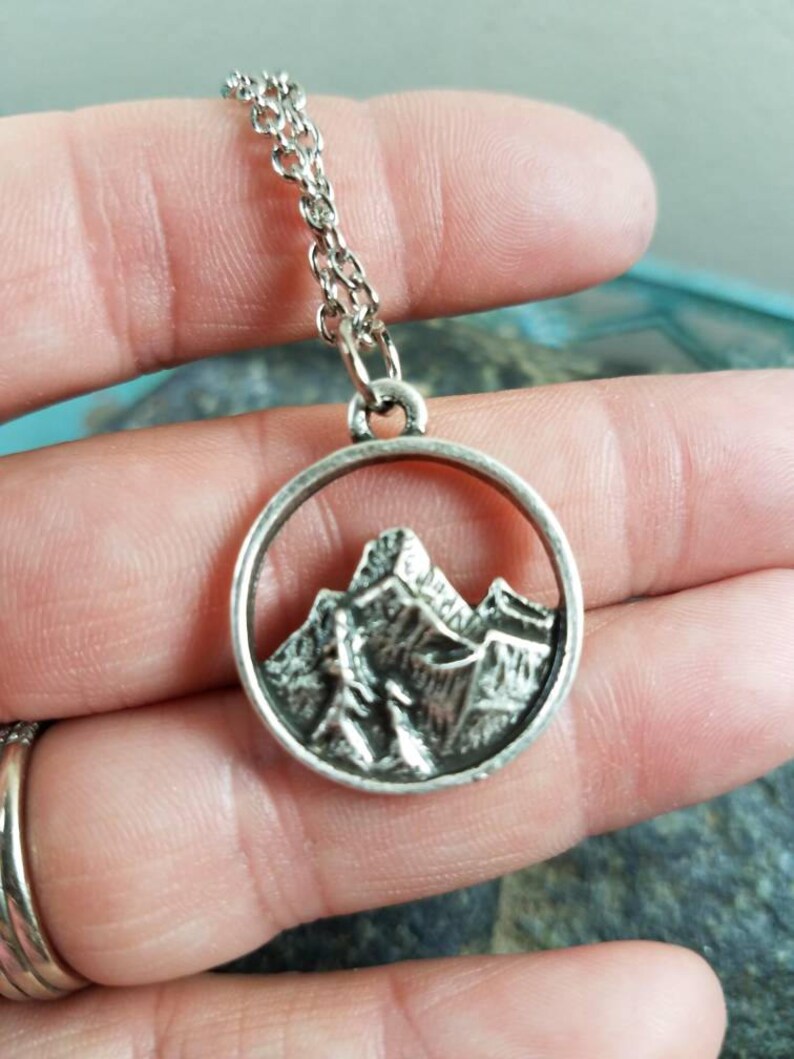 Memorial Ash Charm Mountain Pendant Necklace/Cremation | Etsy