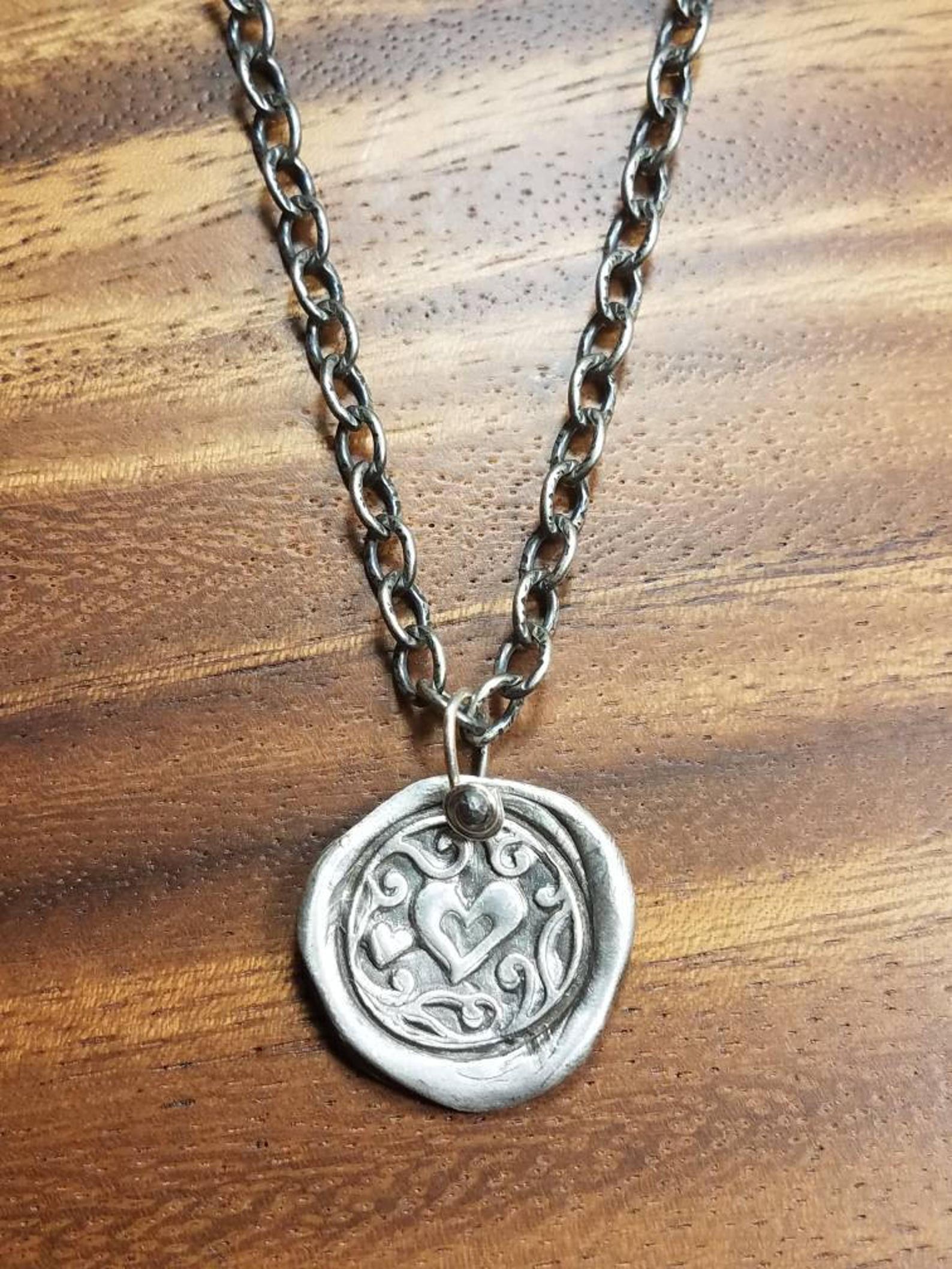 Heart Memorial Ash Pendant Necklace/precious Pure Silver - Etsy