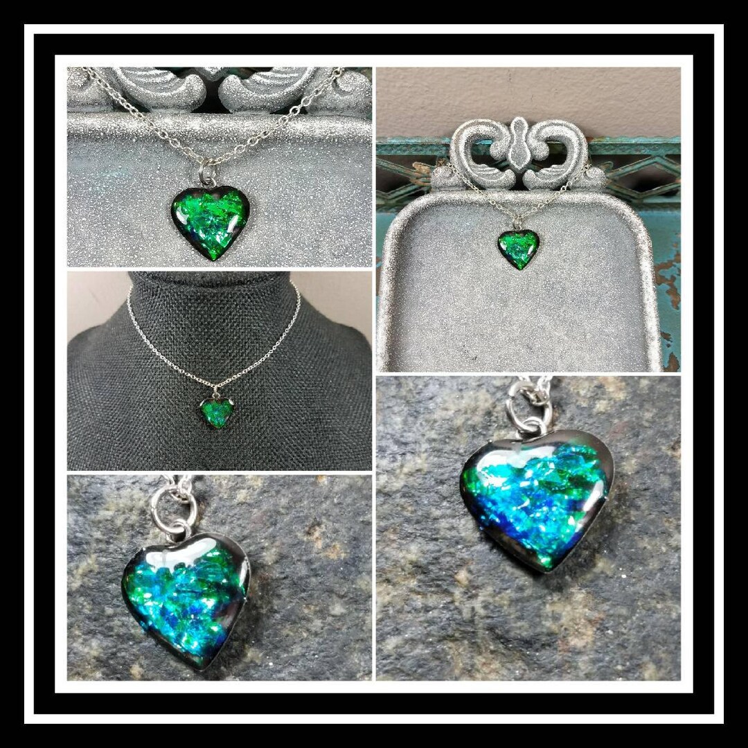 Memorial Ash Heart Necklace/cremation Pendant/ Pet Memorial Jewelry ...