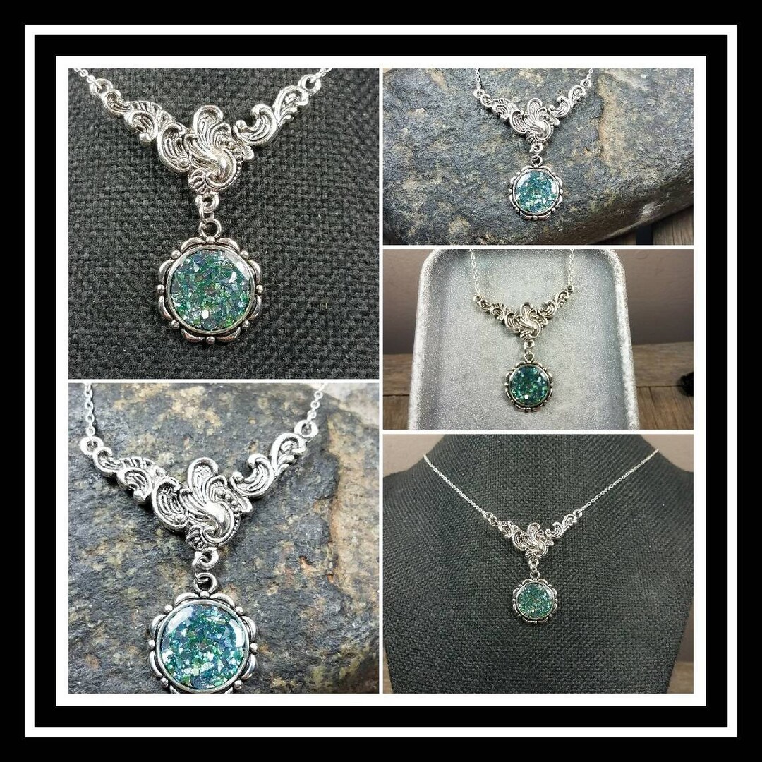 Memorial Ash Ornate Pendant Necklace/ Cremation Memorial Ash - Etsy New ...