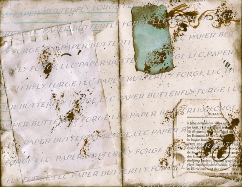 Printable Distressed Junk Journal Pages - Etsy