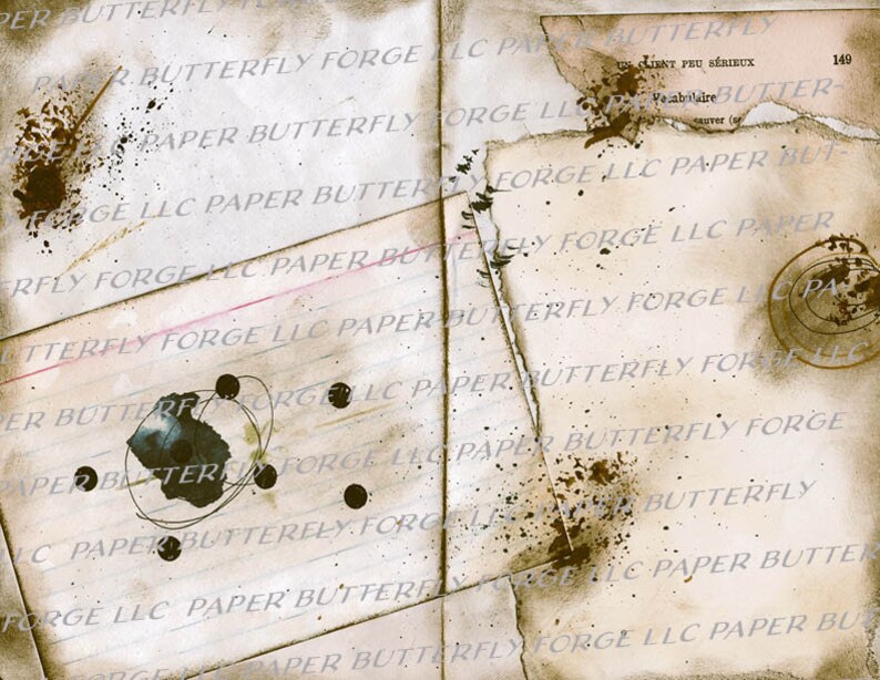 Printable Distressed Junk Journal Pages - Etsy