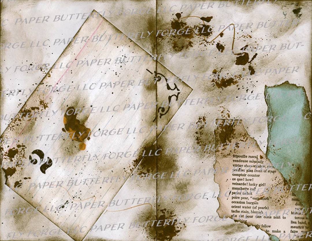 Printable Distressed Junk Journal Pages - Etsy
