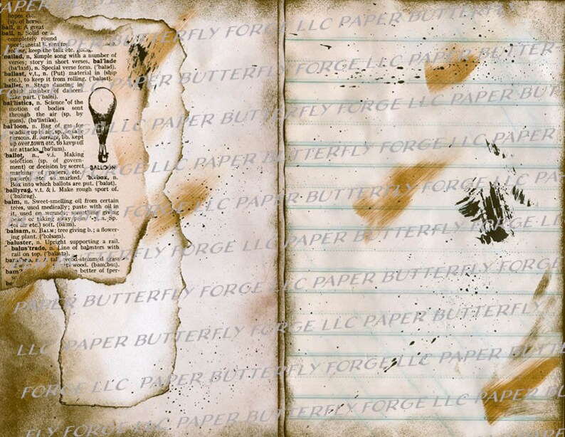 Printable Distressed Junk Journal Pages - Etsy