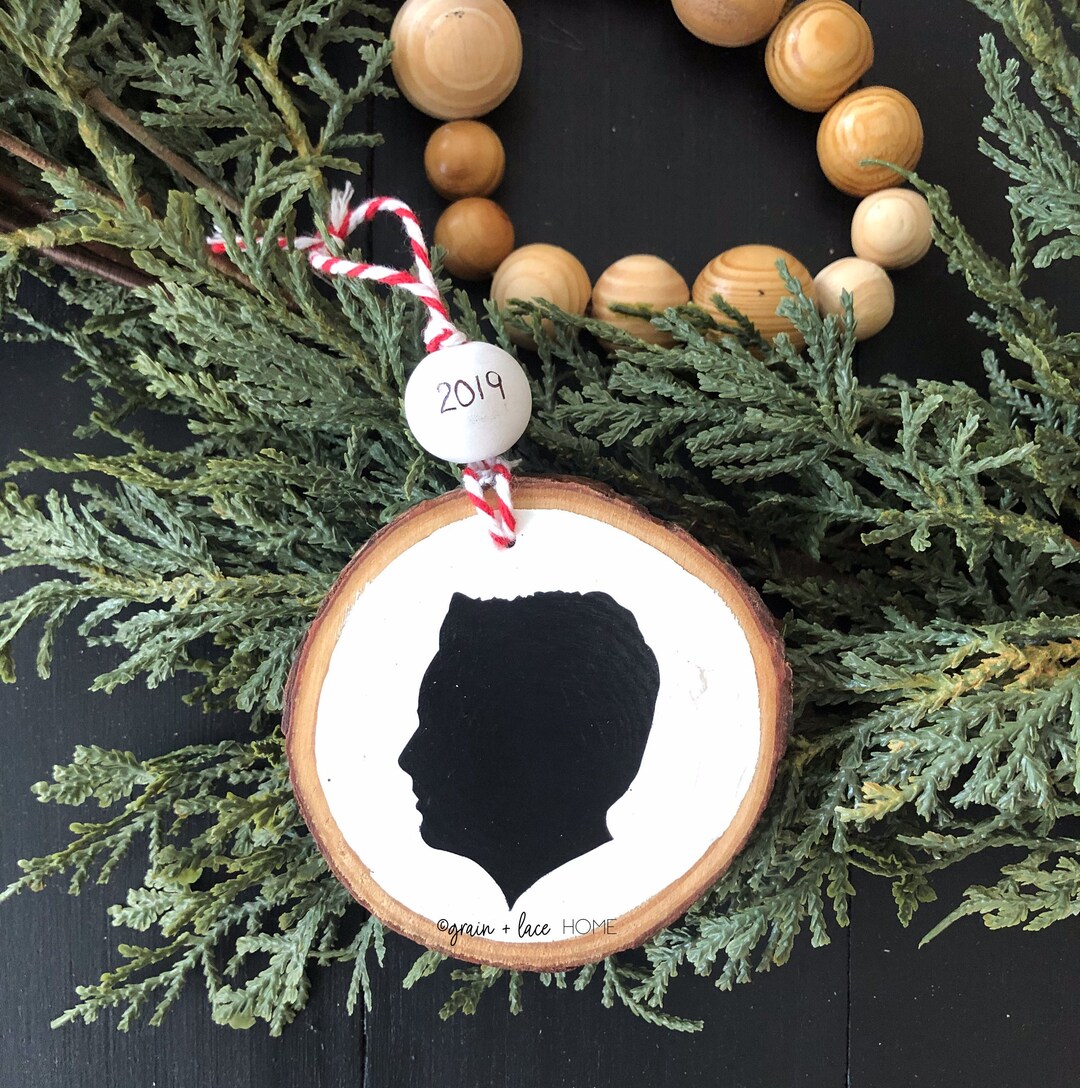 Custom Silhouette Christmas Ornament Kid's Silhouette Ornament ...