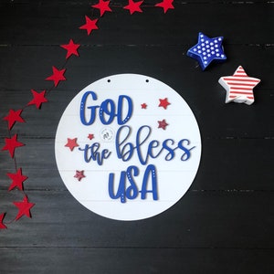 God Bless the USA DIY Sign Kit God Bless America Sign DIY Sign Kit ...