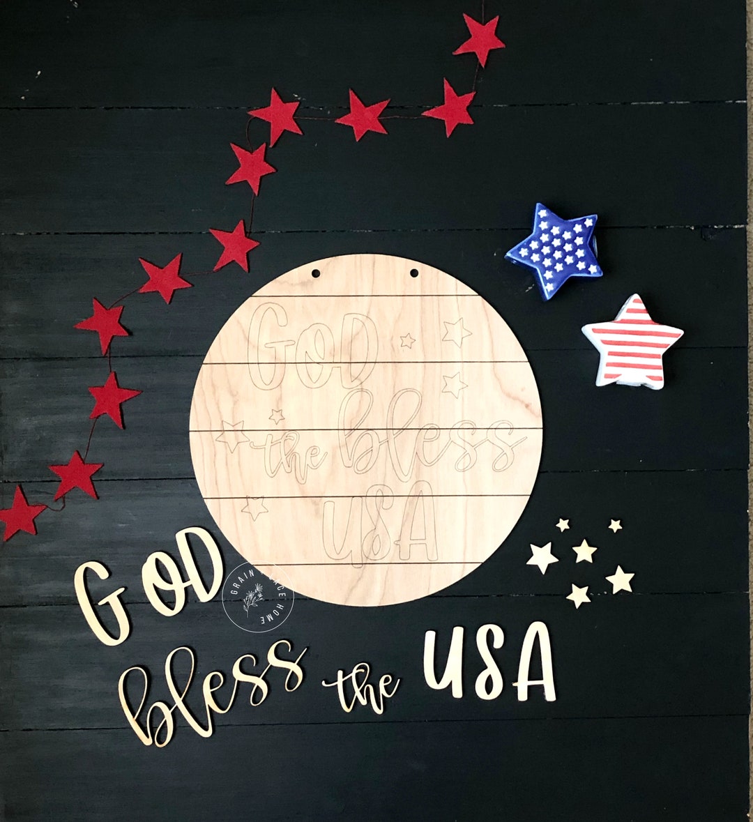 God Bless the USA DIY Sign Kit God Bless America Sign DIY Sign Kit ...