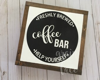Coffee and Tea Coffee sign Coffee bar Coffee corner decor