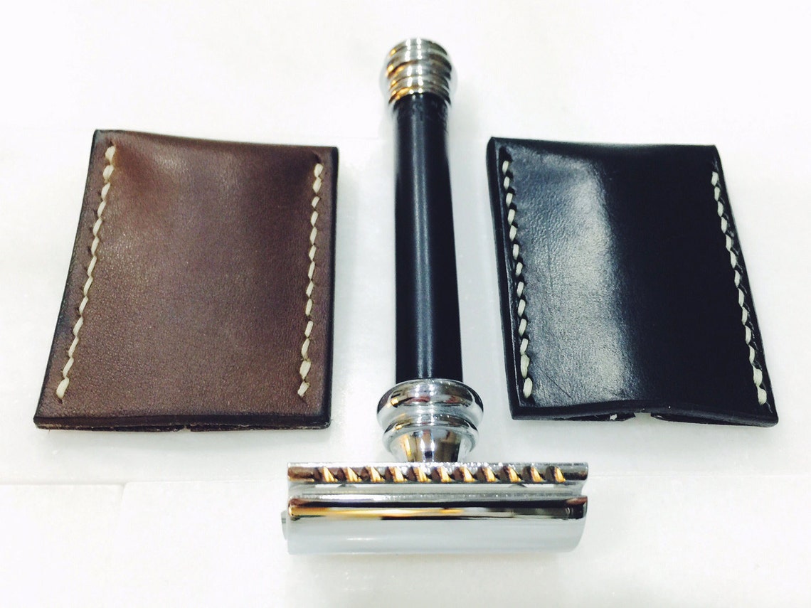 Handmade Safety Razor Cover / Sheath Wet Shaving Dark Brown | Etsy