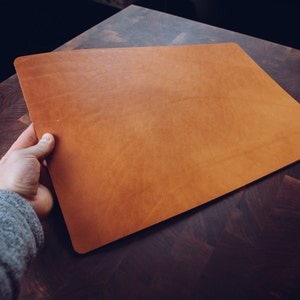 Full Grain Leather Desk Mat - Etsy