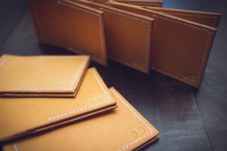 6 Custom Money Clip Wallet Leather. Card Wallet. Handmade - Etsy