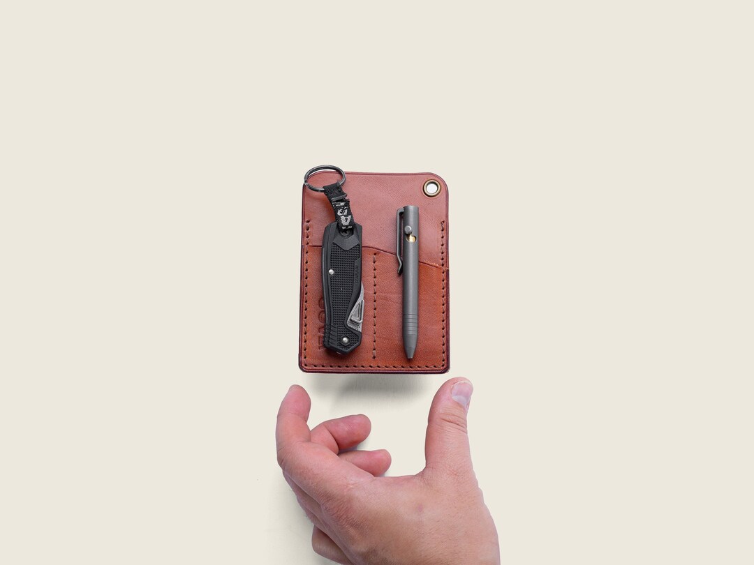 Notetaker Mini EDC Leather Notebook Wallet, Everyday Carry Wallet Slip ...