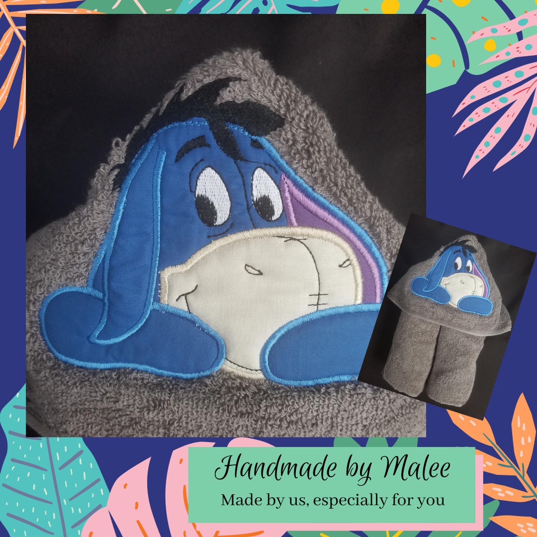 Eeyore Hooded Towel, Hooded Bath Towel, Hooded Kid's Towel, Beach Towel ...