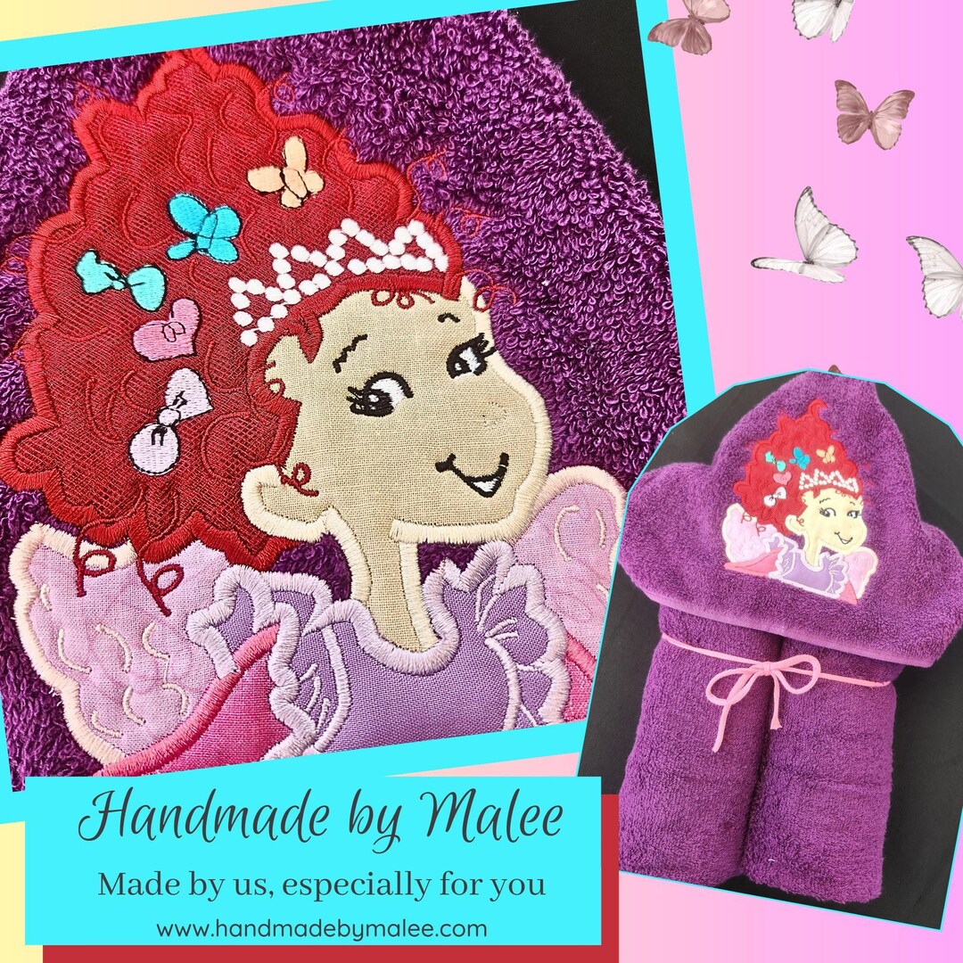 Fancy Nancy Hooded Towel, Hooded Bath Towel, Hooded Kid's Towel, Beach ...