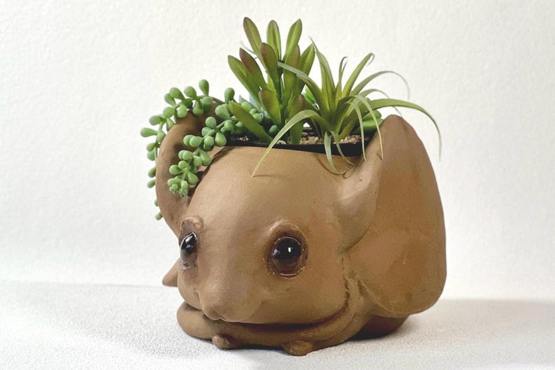 Vintage Freeman Mcfarlin Art Pottery Mouse Planter, Signed Anthony ...